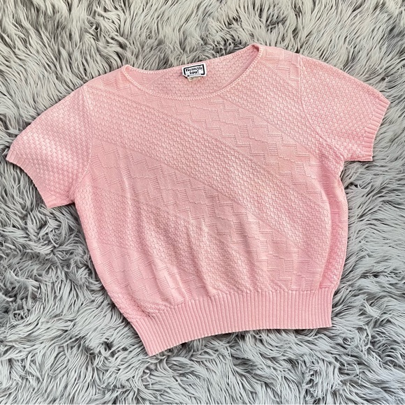 Vintage | Tops | Vintage Keneth Too 7s Crochet Knit Crop Baby Tee ...